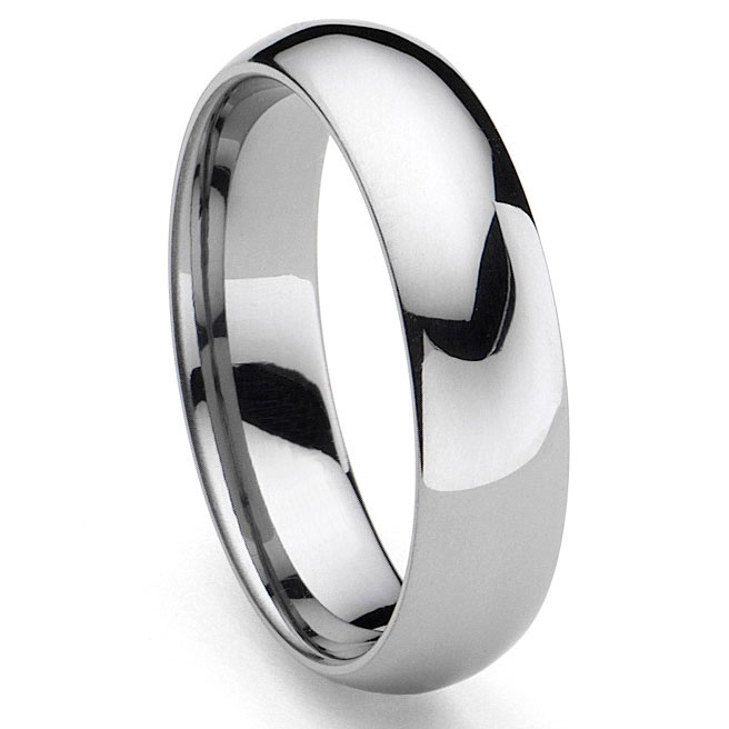 CLASSICAL Tungsten Carbide Men's Plain Dome Wedding Band CLASSICAL Tungsten Carbide Men's Plain Dome Wedding Band