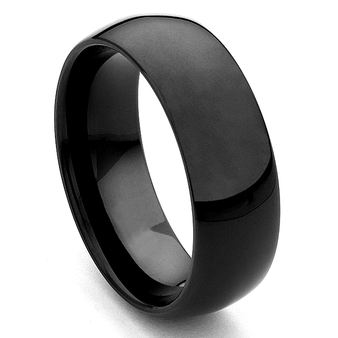 Black Tungsten Carbide Wedding Band Ring Black Tungsten Carbide Wedding Band Ring